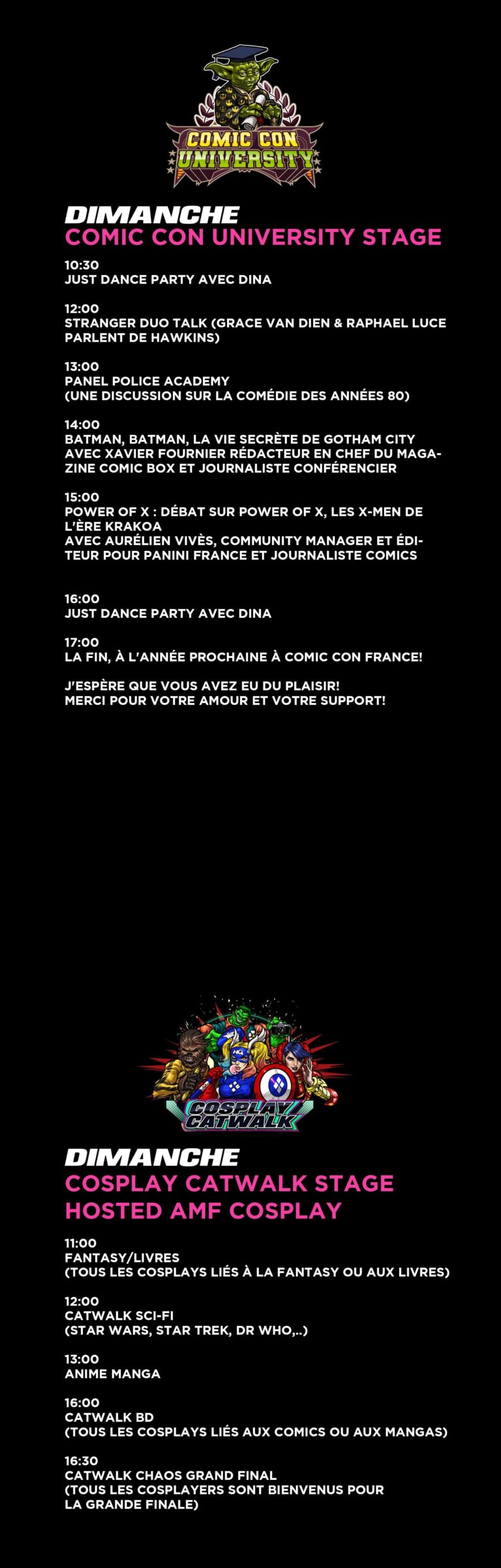 Programme - Comic Con France